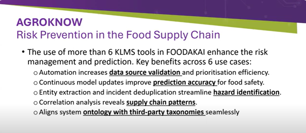 STELAR Piloting Activities Wrap-Up: Advancing Food Risk Prevention with ...
